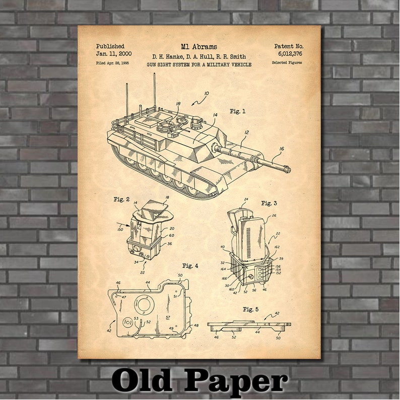 M1 Abrams Tank Patent Print Art 2000 - Etsy