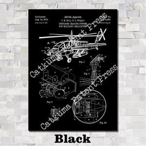 Apache Gunship Helicopter Patent Print Art 2001 - Etsy