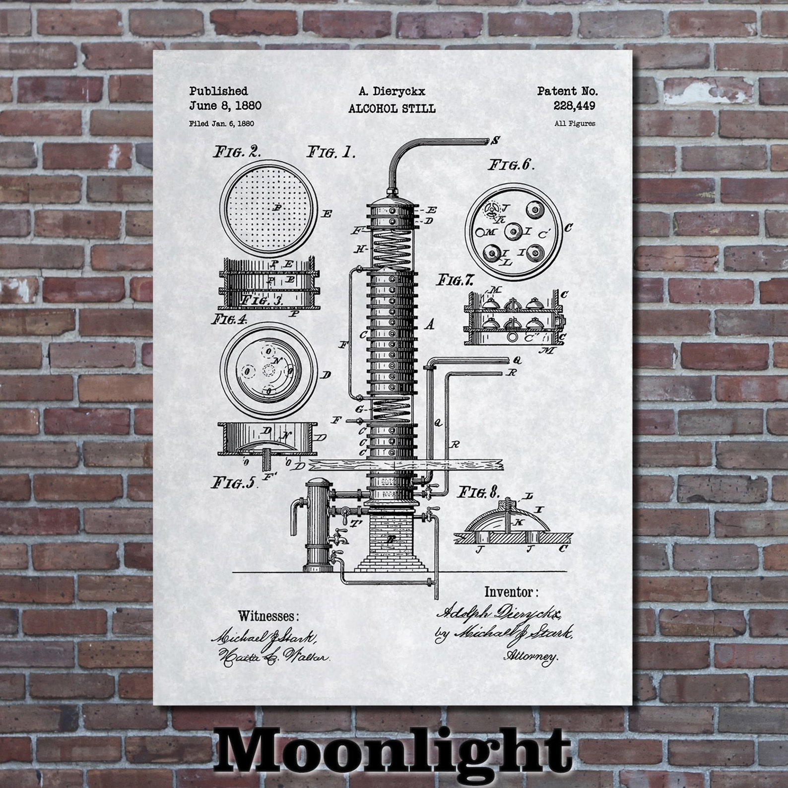 Alcohol Still Patent Print Art 1880 - Etsy