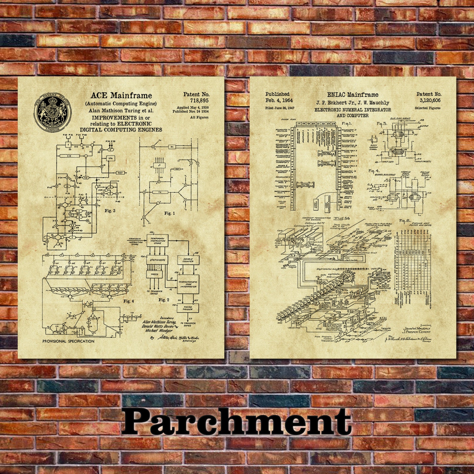 First Computers Patent Print Art Set of 2 - Etsy