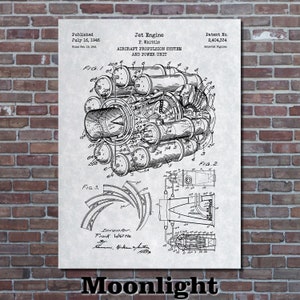 Jet Engine Patent Print Art 1946 - Etsy