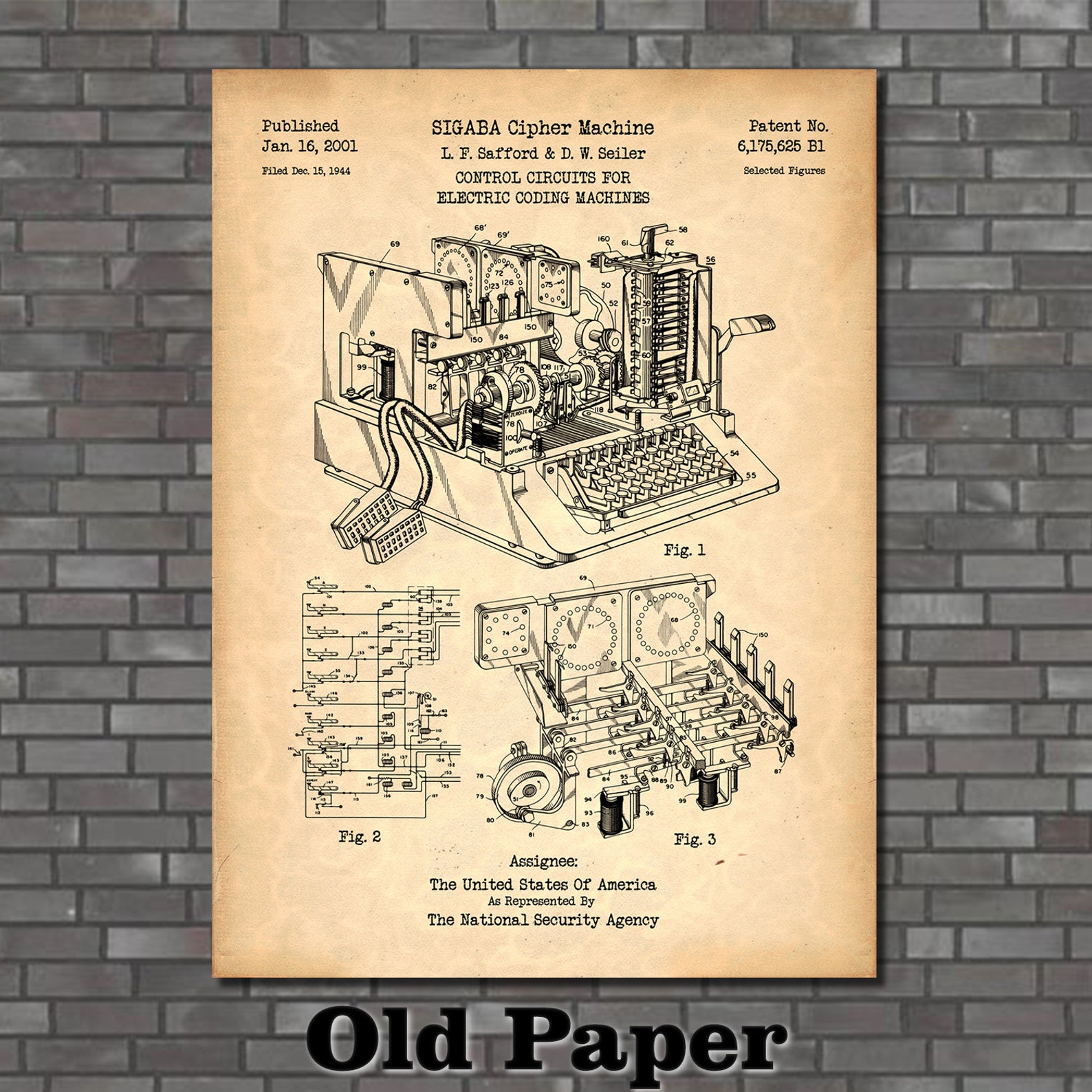 WW2 Encryption Machine Patent Print Art 1944 | Etsy