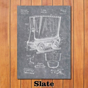 Mine Cart Patent Print Art 1903 - Etsy