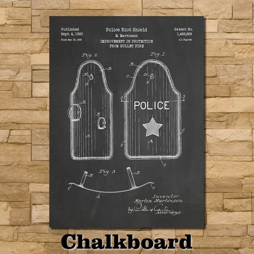 Police Riot Shield Patent Print Art 1923 - Etsy