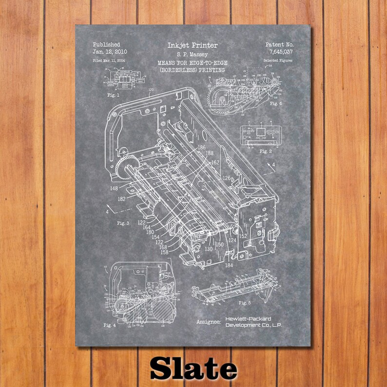 Injket Printer Patent Print Art 2010 - Etsy