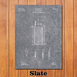 Dynamite Alfred Nobel Patent Print Art 1866 - Etsy