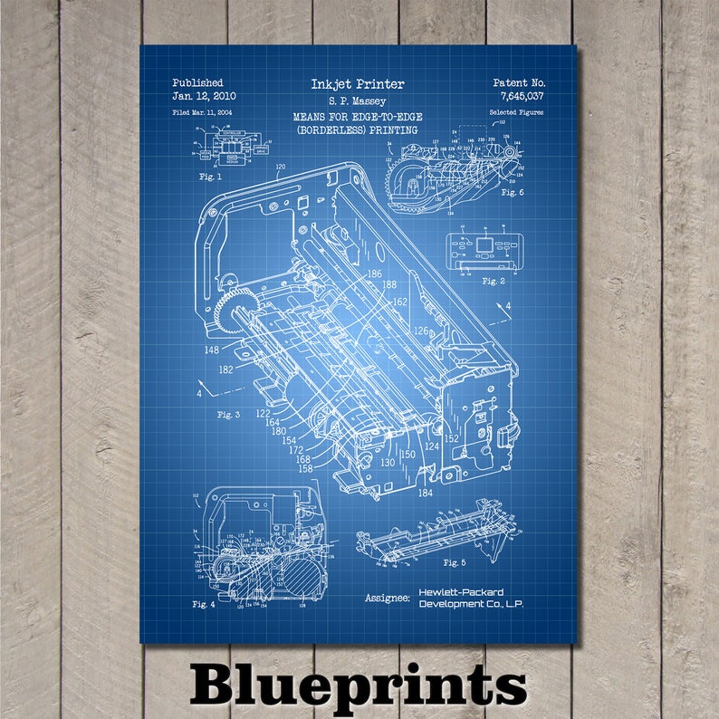 Injket Printer Patent Print Art 2010 - Etsy