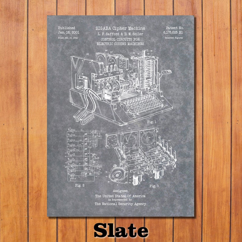 WW2 Encryption Machine Patent Print Art 1944 - Etsy