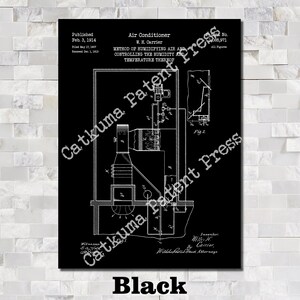 First Air Conditioner Patent Print Art 1914 - Etsy