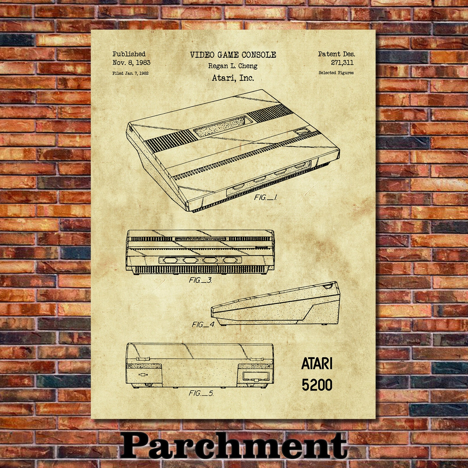 Patent Art Depicting Atari 5200 1983 | Etsy
