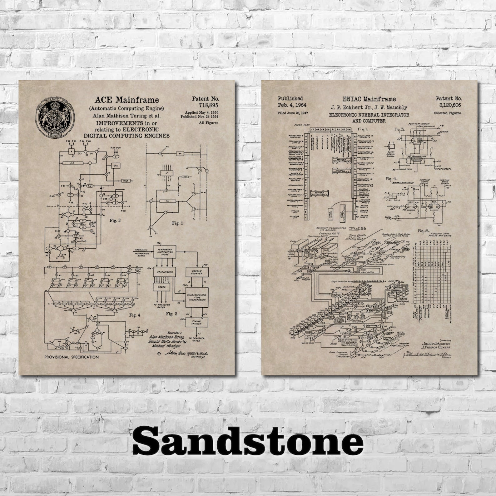 First Computers Patent Print Art Set of 2 - Etsy