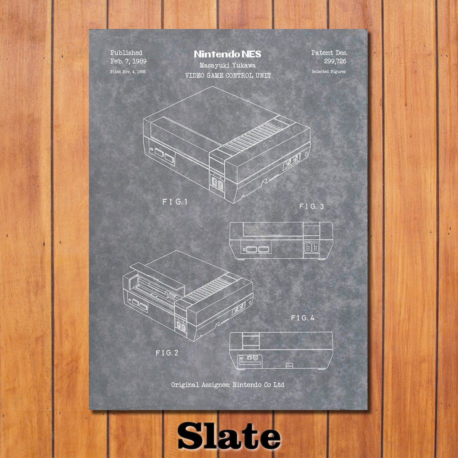 Patent Art Depicting Nintendo NES 1989 - Etsy