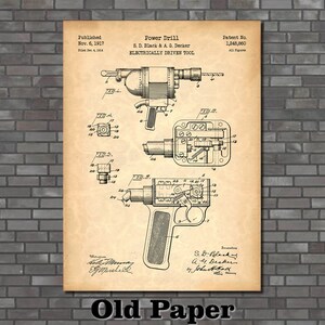 Power Drill Patent Print Art 1917 - Etsy
