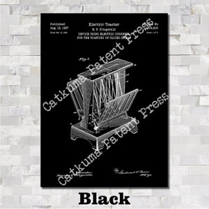 Toaster Patent Print Art 1927 - Etsy