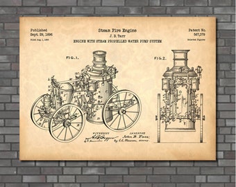 Steam Fire Engine - Etsy