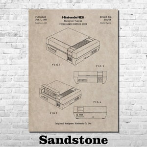 Patent Art Depicting Nintendo NES 1989 - Etsy