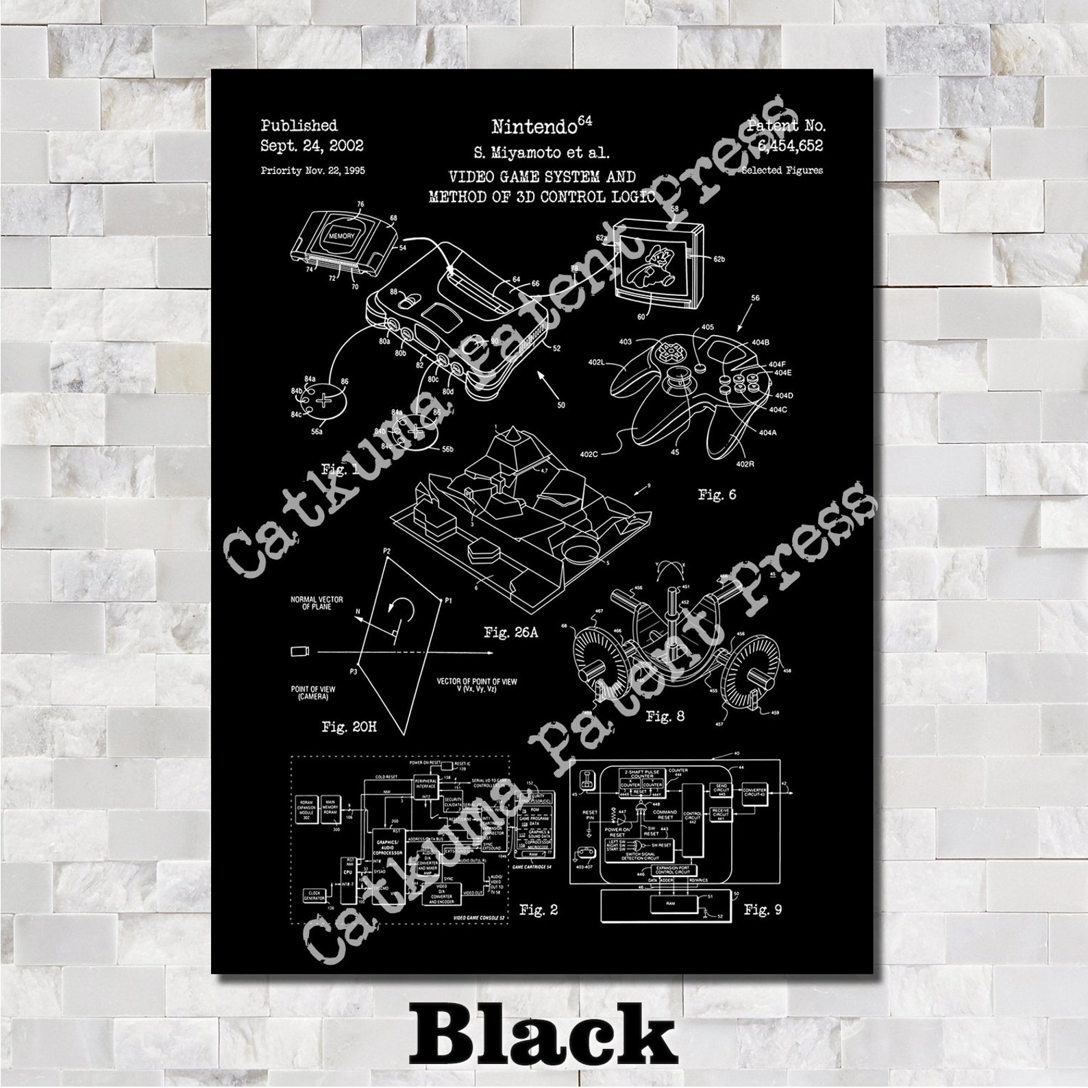 Patent Art Depicting Nintendo 64 1995 - Etsy