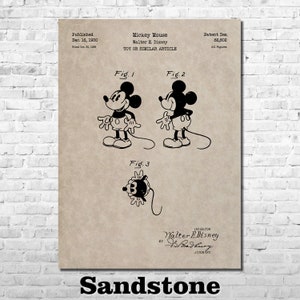Original Mickey Mouse Patent Print Art 1930 - Etsy
