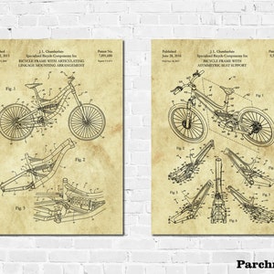 Specialized Bicycles Patent Print Art Set of 2 - Etsy