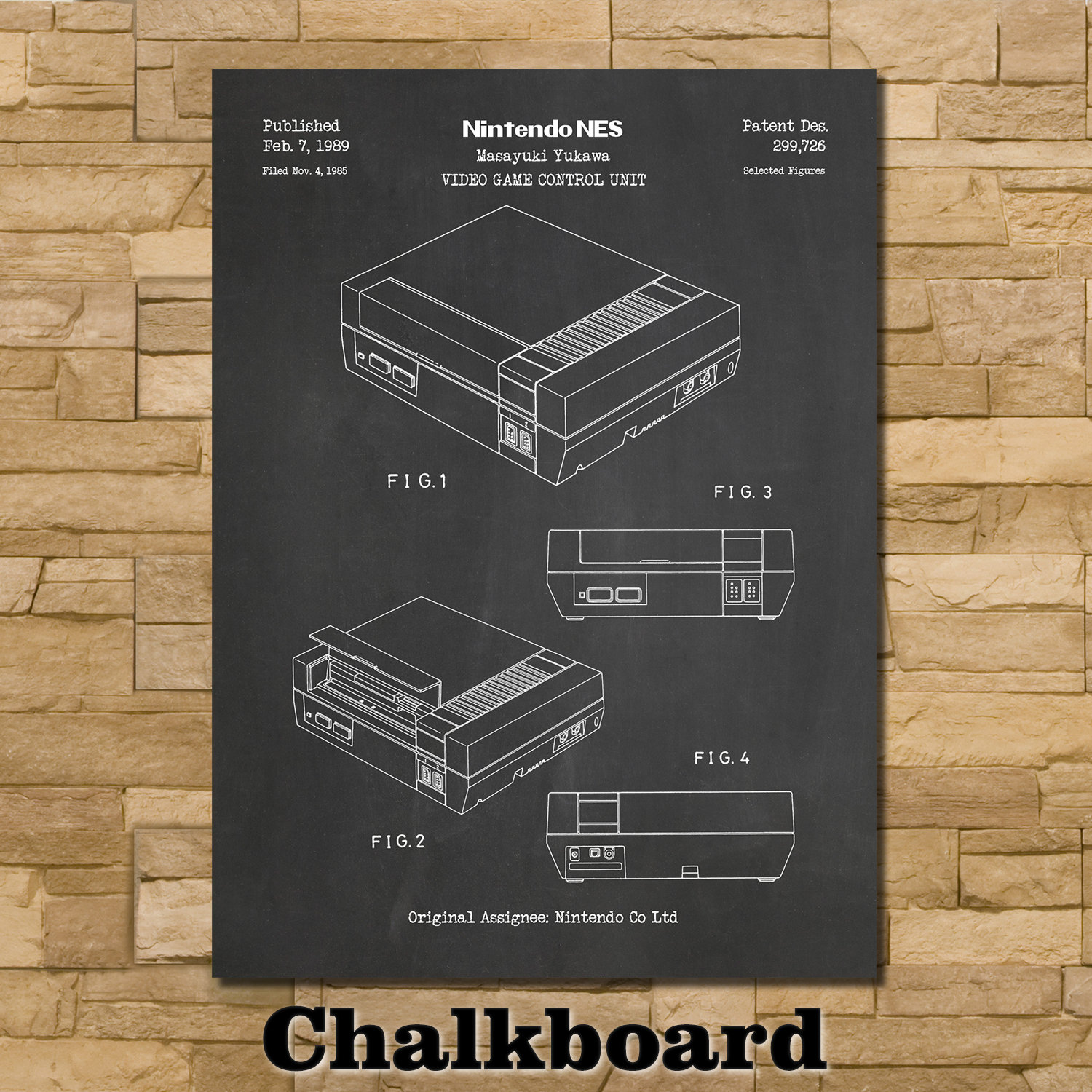 Patent Art Depicting Nintendo NES 1989 - Etsy