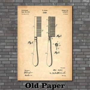 Comb Patent Print Art 1911 - Etsy