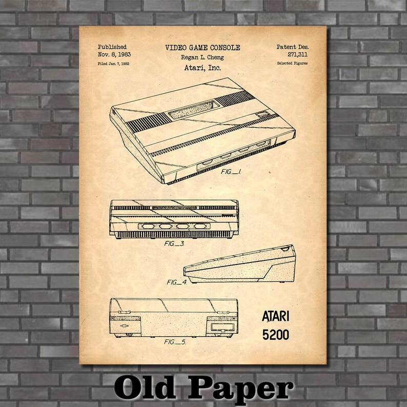 Patent Art Depicting Atari 5200 1983 - Etsy
