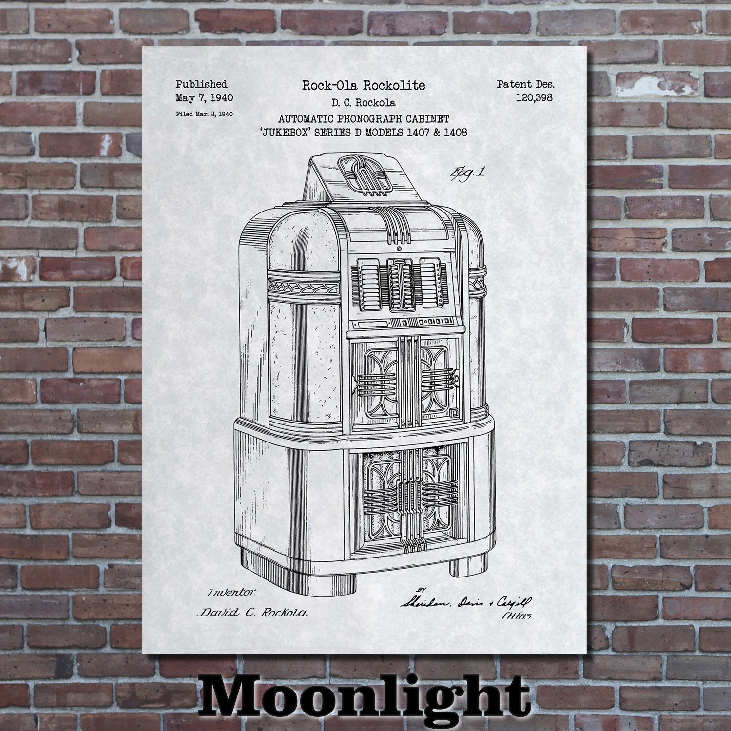Jukebox Patent Print Art 1940 - Etsy