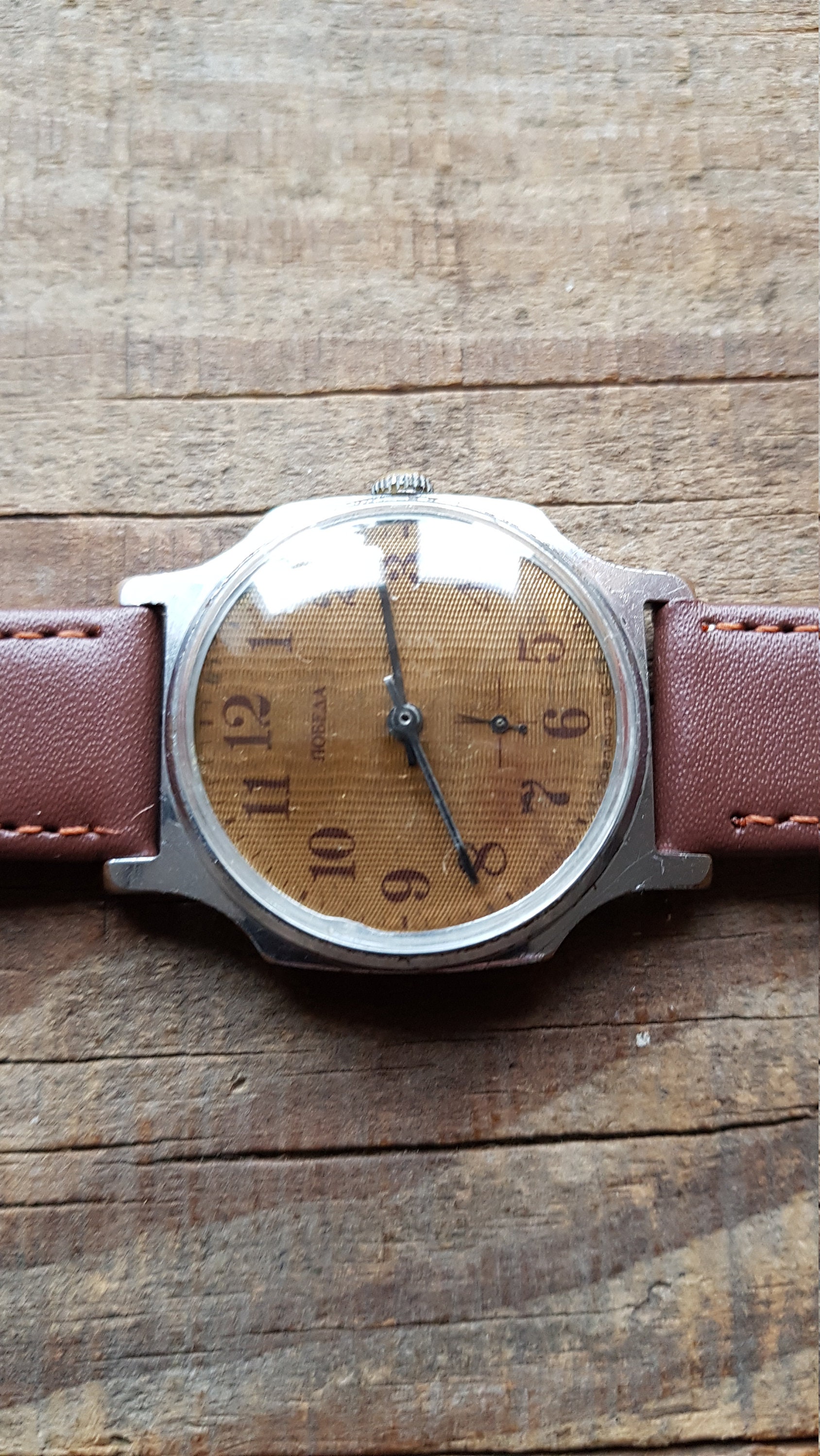 Mens watch Denim dial Antique wristwatch vintage Soviet | Etsy