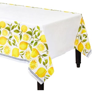 Lemon Tablecloth - Lemon Baby Shower, Lemon Party, Lemon Birthday ...