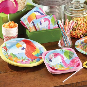 Flamingo Plates - Tropical Party, Flamingo Birthday, Luau Party, Party ...