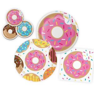 Donut Party Pack - Donut Birthday Decorations, Donut Plates, Donut ...