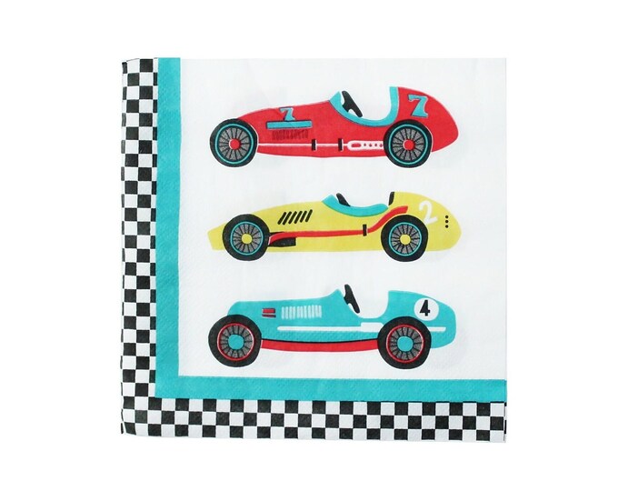 Racing Party Napkins - Race Car Birthday Napkins, Race Car Party ...