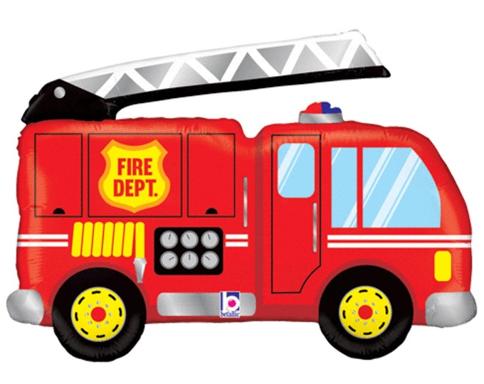 40 Firetruck Balloon Firefighter Birthday Decorations - Etsy