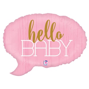 Hello Baby Balloon - Girl Baby Shower, Baby Shower Balloon, Shower ...