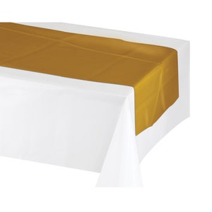 Gold Table Runner - Gold Party Supplies, Gold Wedding Decor, Gold ...