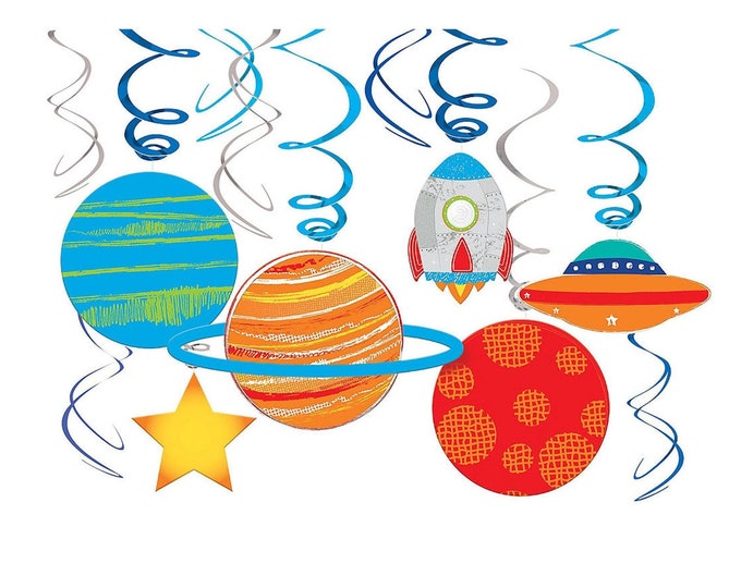 Space Party Decorations Space Birthday Decorations Planet | Etsy
