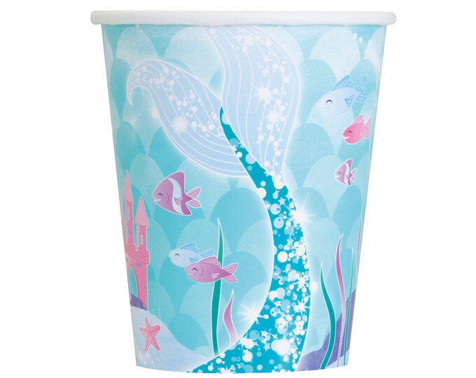 Mermaid Cups - Mermaid Party Cups, Mermaid Birthday Party Supplies ...