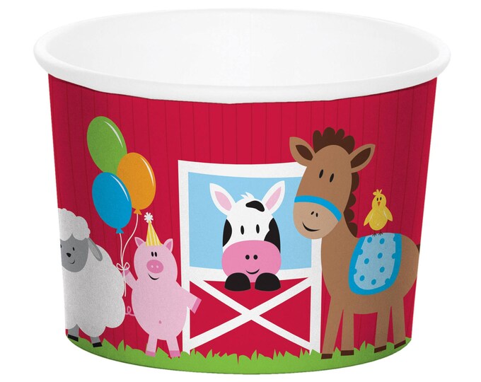 Farm Treat Cups - Farm Birthday Party - Barnyard Birthday - Favor Cup ...