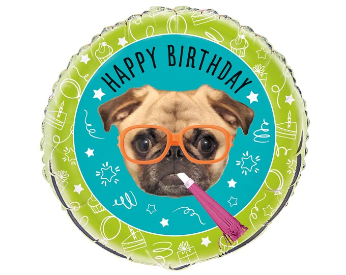 Pug Balloon Dog Balloon, Dog Birthday Party, Dog Party Decorations, Pug ...