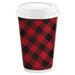 Buffalo Plaid Coffee Cups With Lids - Buffalo Plaid Party Supplies ...
