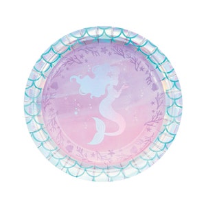 7" Mermaid Plates - Mermaid Party, Mermaid Birthday, Mermaid ...