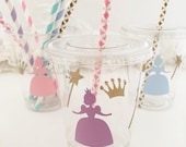 Princess Party Cups Princess Birthday Princess Baby Shower - Etsy