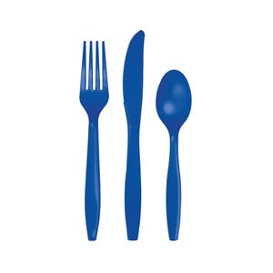 Royal Blue Cutlery - Party Utensils, Boy Birthday, Boy Baby Shower ...