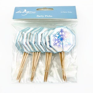 Snowflake Party Picks - Winter Wonderland Decorations, Winter ...