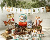 Woodland Birthday Banner Woodland Birthday Decorations | Etsy