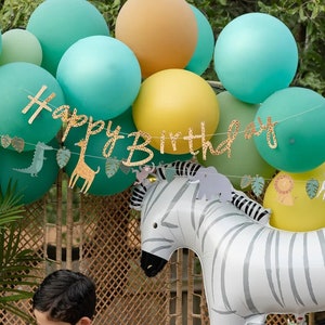 Safari Birthday Banner Set - Safari Birthday Decorations, Jungle Party ...