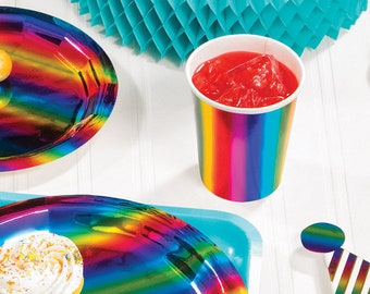Rainbow Paper Cups - Etsy