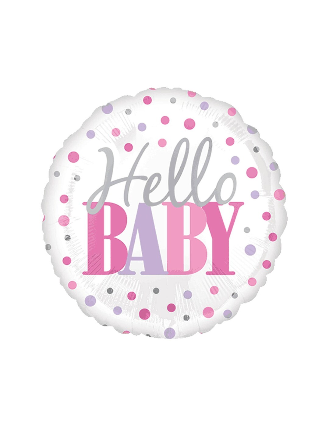 Hello Baby Balloon - Pink Baby Shower, Baby Shower Balloon, Baby Shower ...