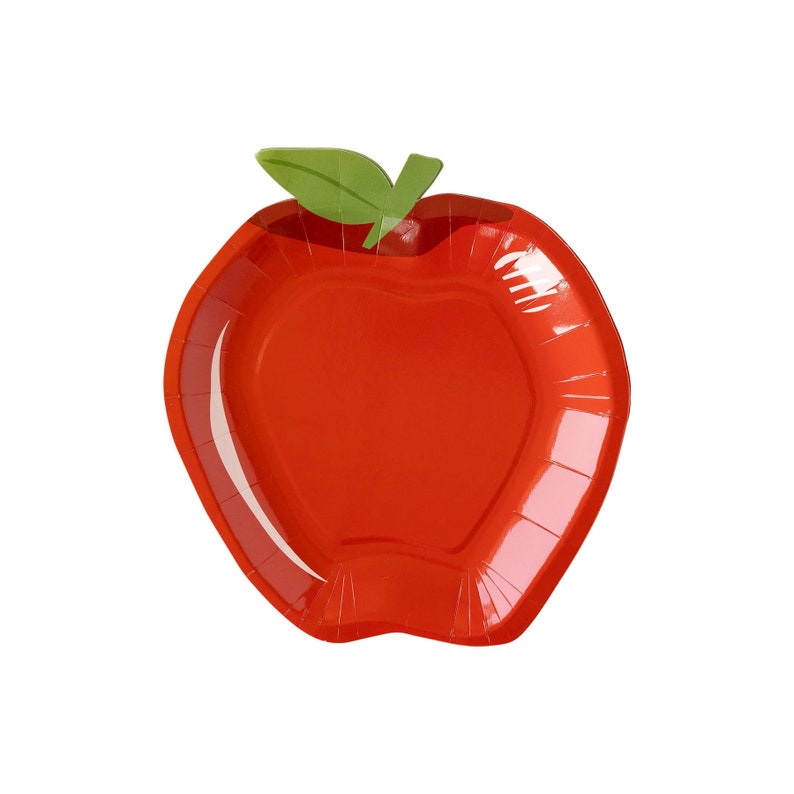 Red Apple Shaped Paper Plates 8ct - Back to School, 100 Days of School ...