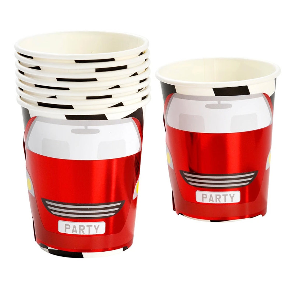 Race Car Party Cups Race Car Birthday Race Car Birthday Etsy